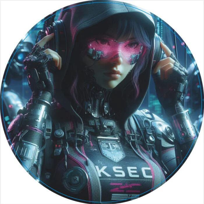 KSEC Cyborg Vigilante Sticker - Merchandise - KSEC Labs