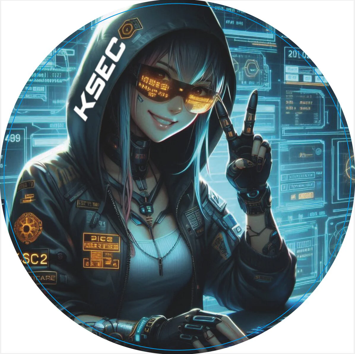 KSEC Cyborg Hacker Sticker | Merchandise | KSEC Labs
