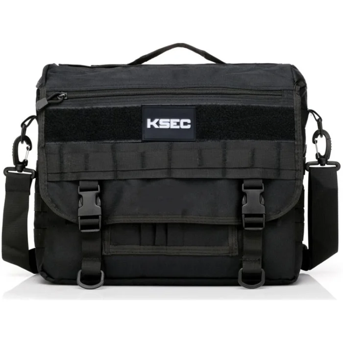KSEC Black Tactical Waterproof Laptop Bag - Military Style Messenger ...
