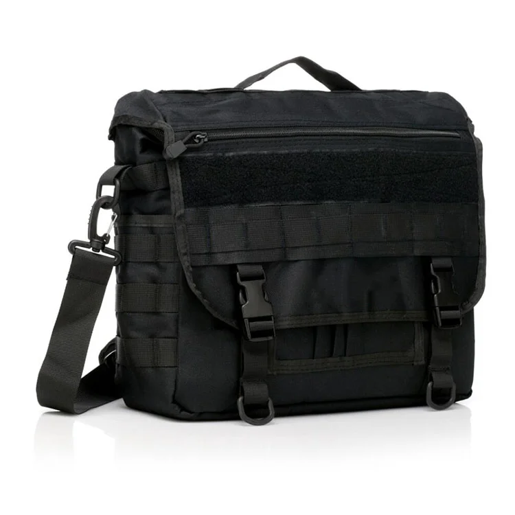 Black Tactical Waterproof Laptop Bag – Military Style Messenger ...
